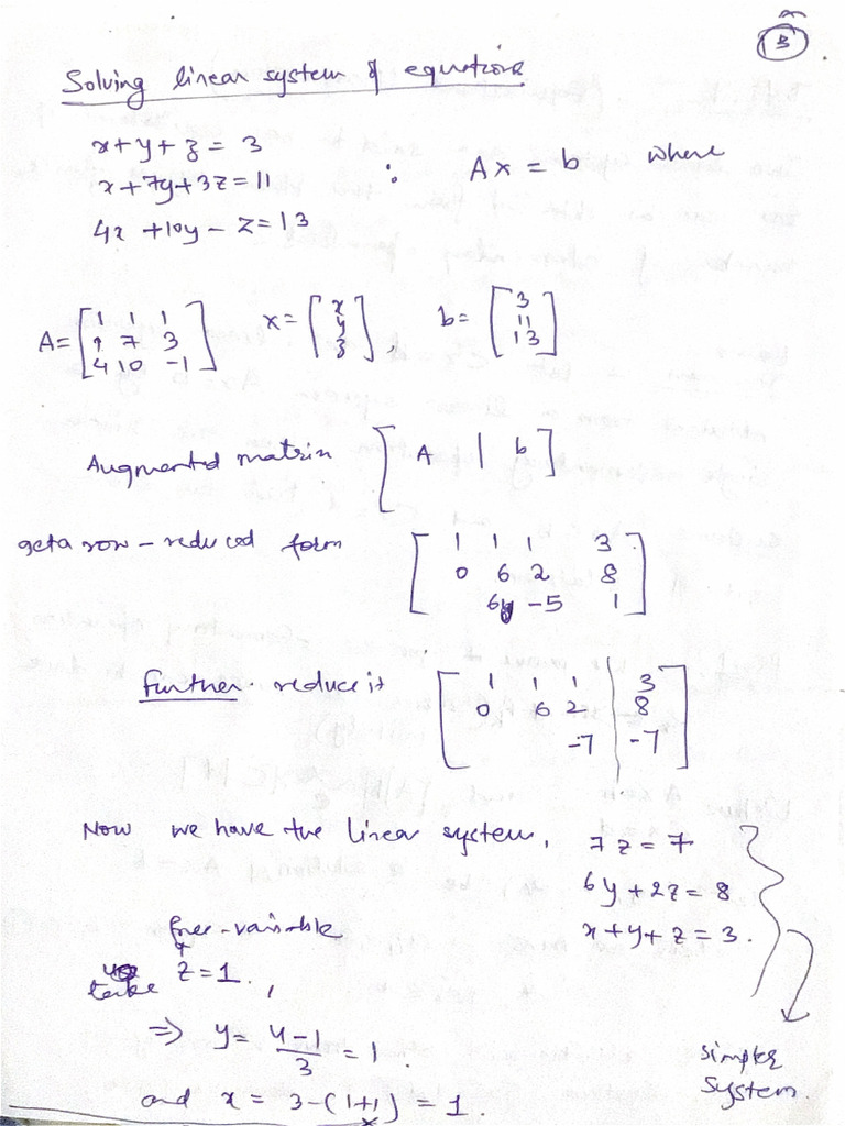 System of Linear Equations | PDF