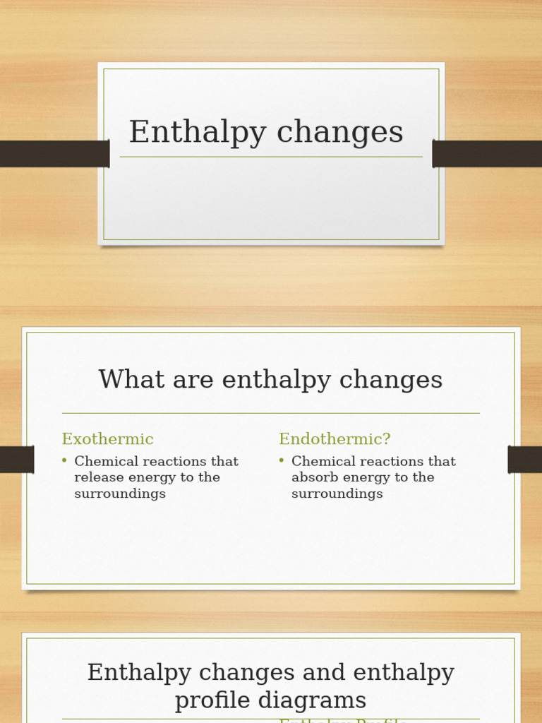 Enthalpy Changes | PDF | Science & Mathematics | Technology & Engineering