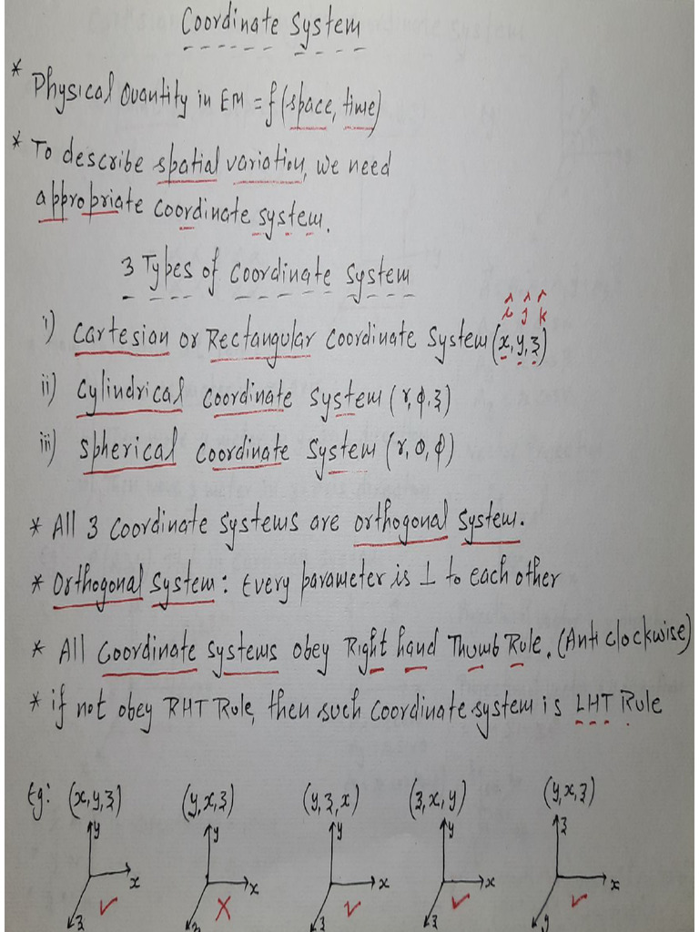 Lec - 12 To 28 Coordinate System Complete - EMFT | PDF