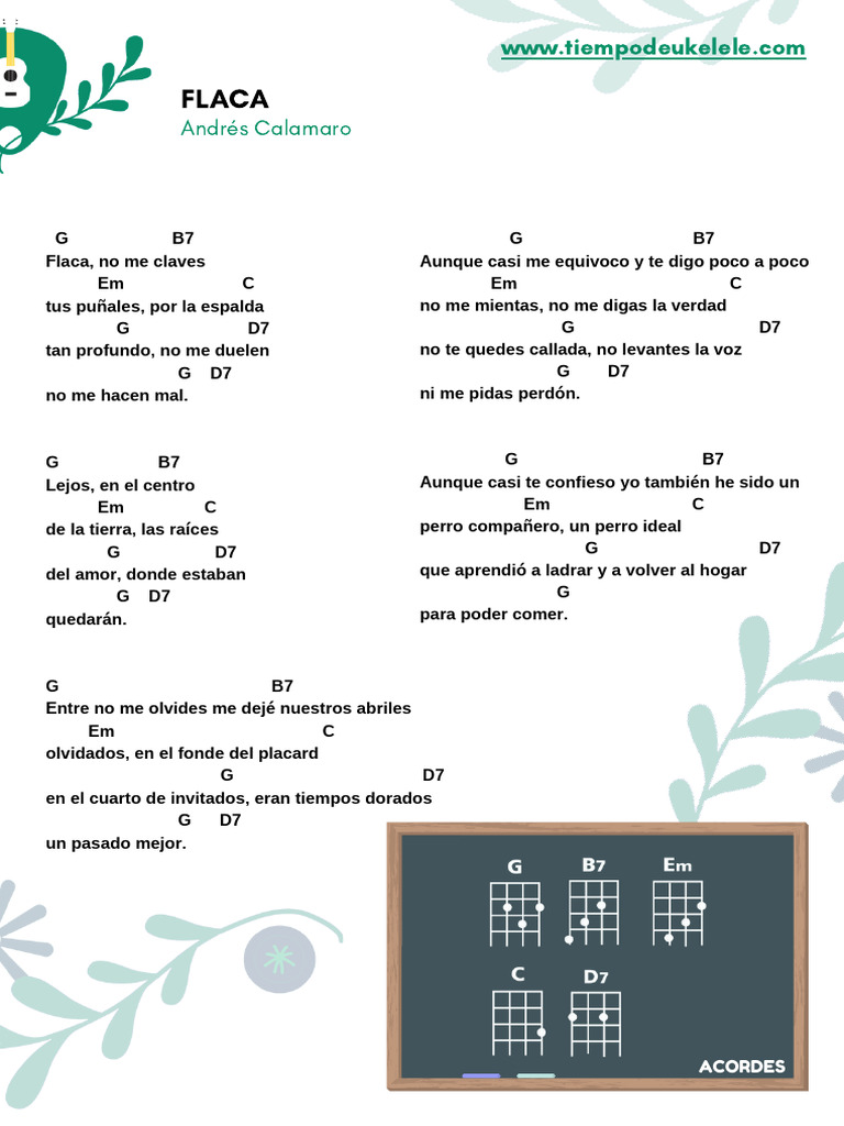 Flaca - Tiempo de Ukelele | PDF