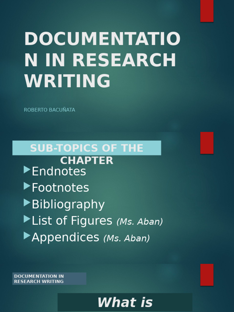 Research Writing Documentation Guide | PDF | Note (Typography) | Citation