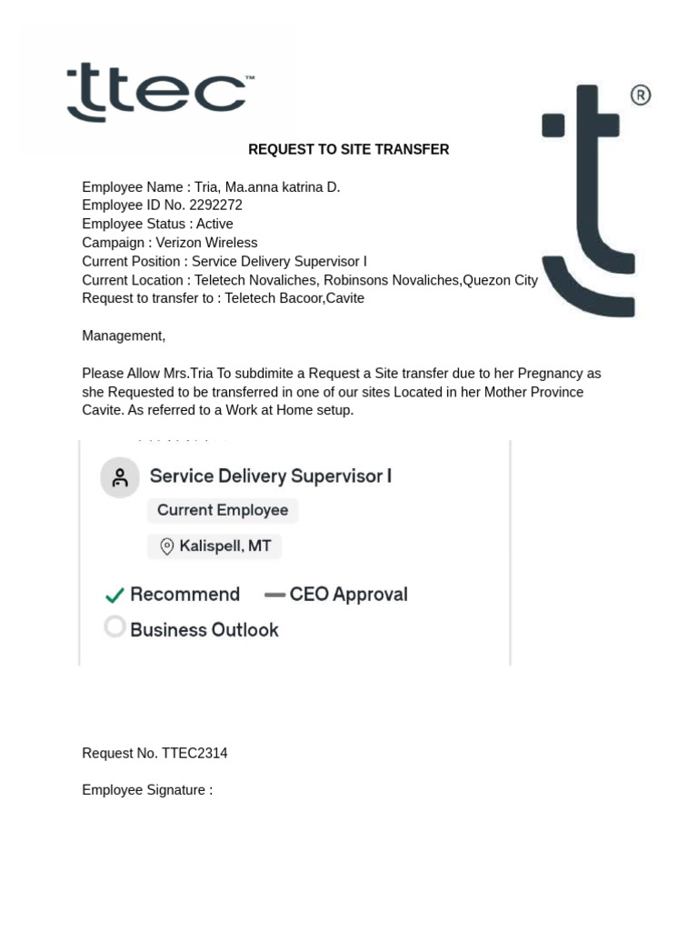 Ttec Transfer Site | PDF