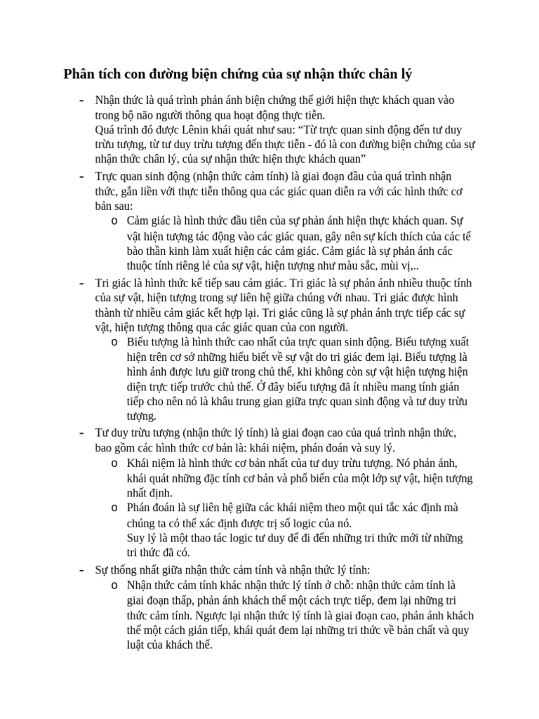 Phan Ti CH Con Đươ NG Bie N Chư NG Cu A Sư Nha N Thư C Chan Ly | PDF