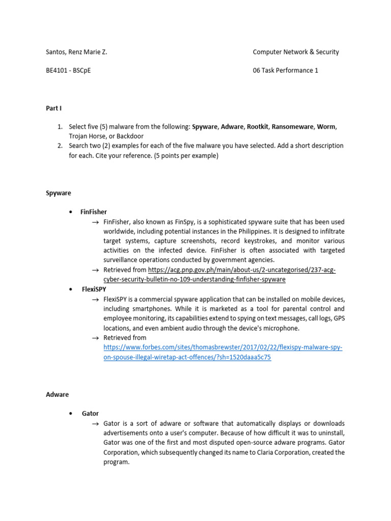06 Task Performance 1 Computer Network and Security - RMZS | PDF ...