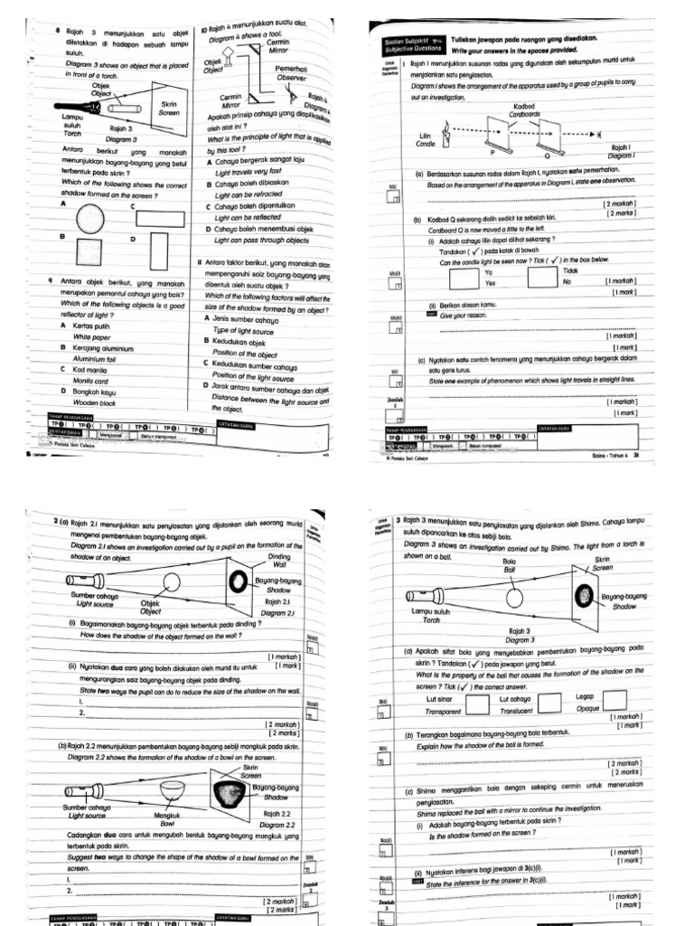 Light Worksheet | PDF