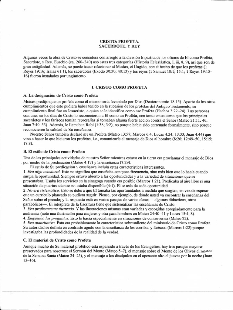 Cristo Profeta Sacerdote Rey | PDF