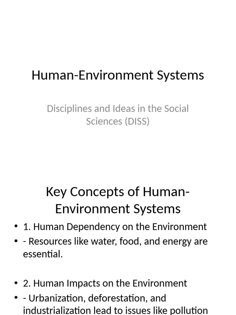Human Environment Systems DISS | PDF