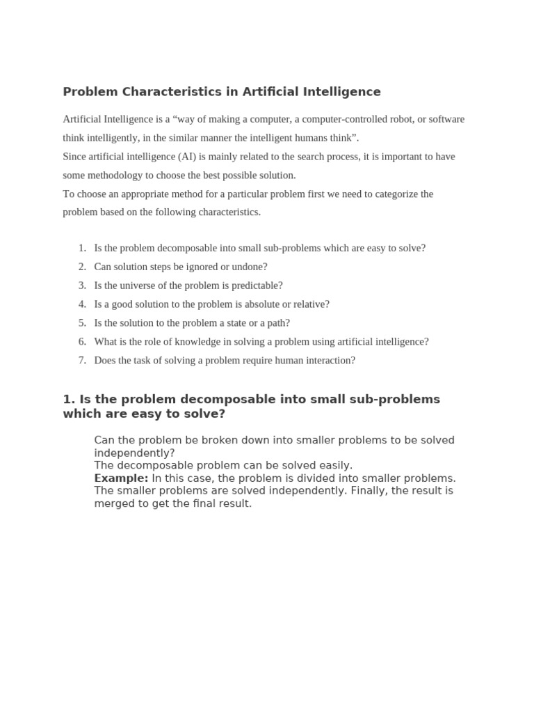 Problem Solving Approach | PDF | Artificial Intelligence | Intelligence ...