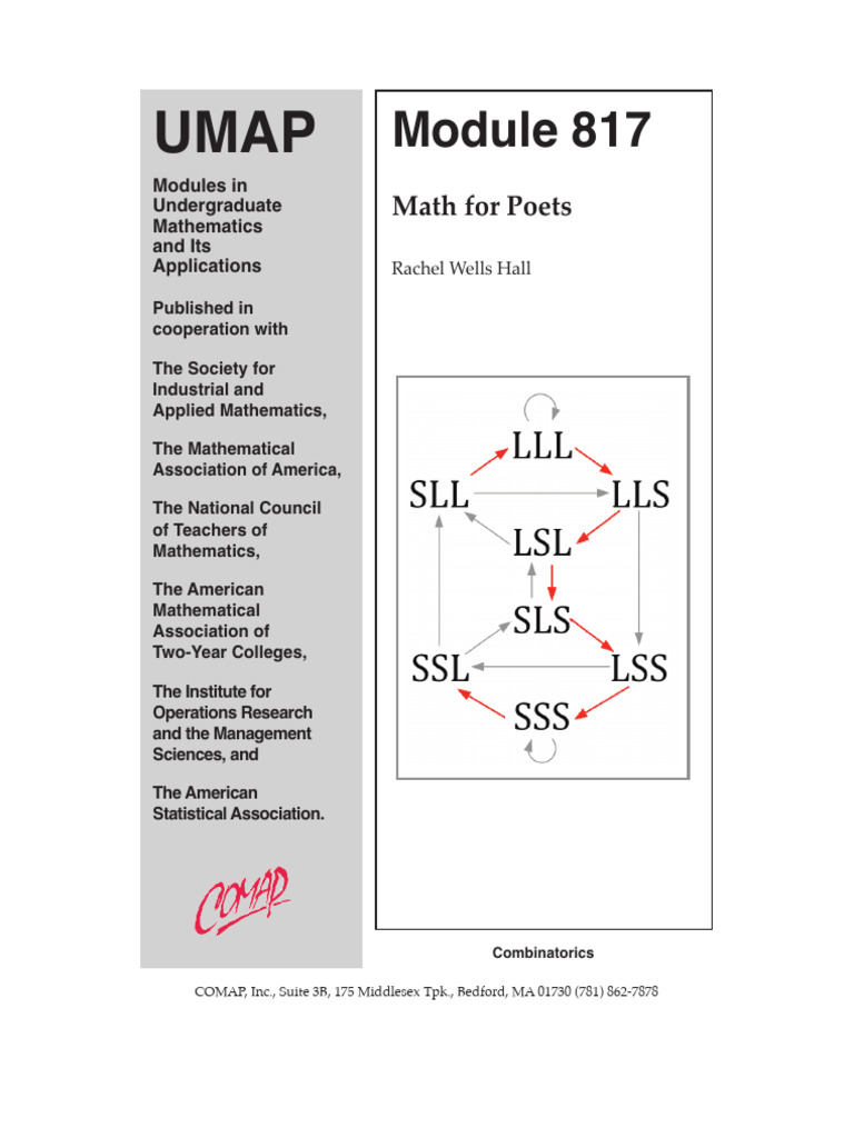 Math For Poets: Modules in Undergraduate Mathematics and Its Applications | PDF | Metre (Poetry ...