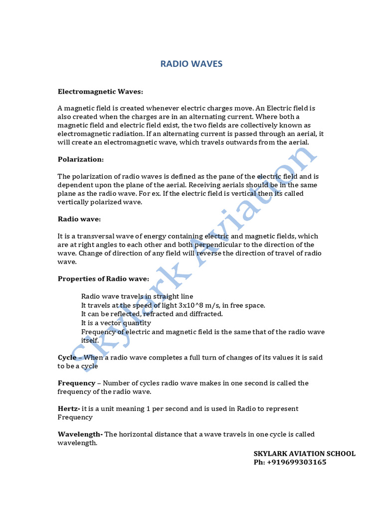 Radio Waves | PDF | Ionosphere | Waves