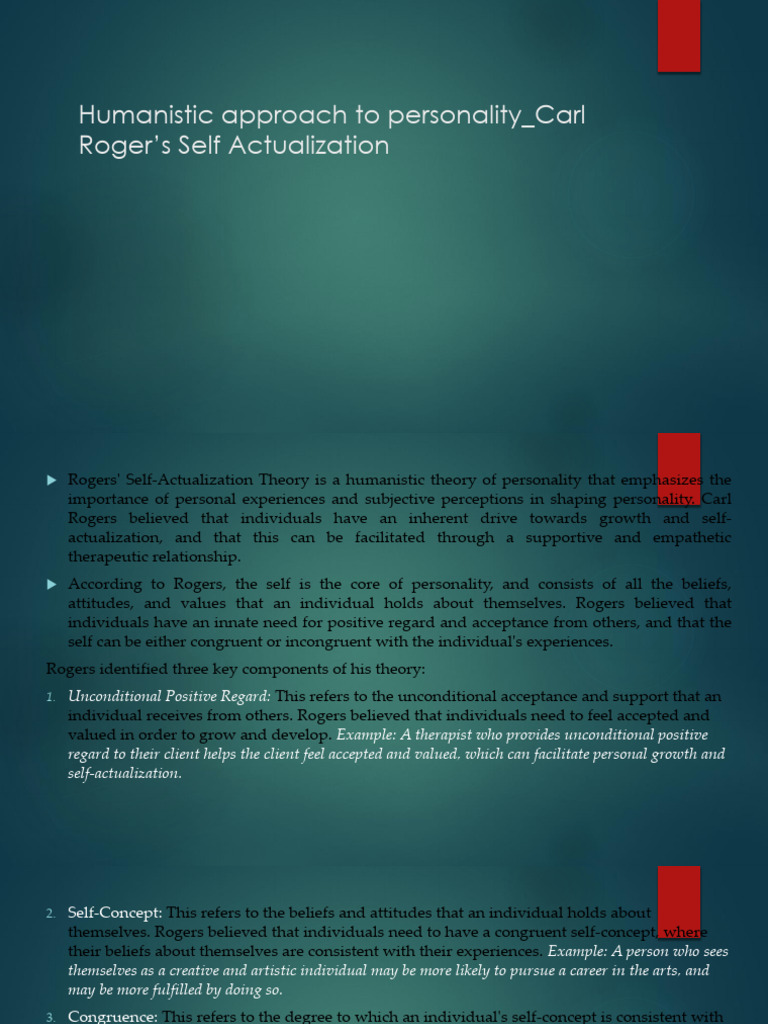 8 Humanistic Carl Rogers | PDF | Humanistic Psychology | Self Actualization