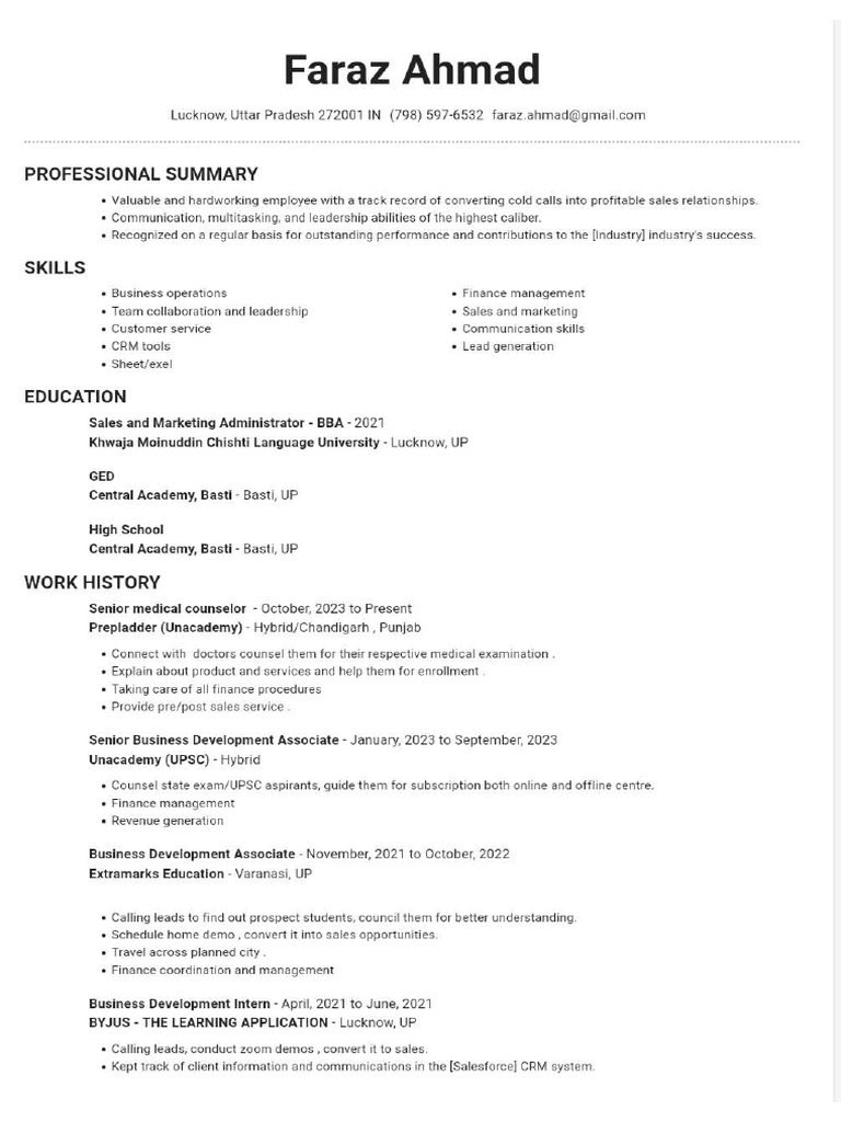 Faraz Ahmad 7A3454D87E | PDF