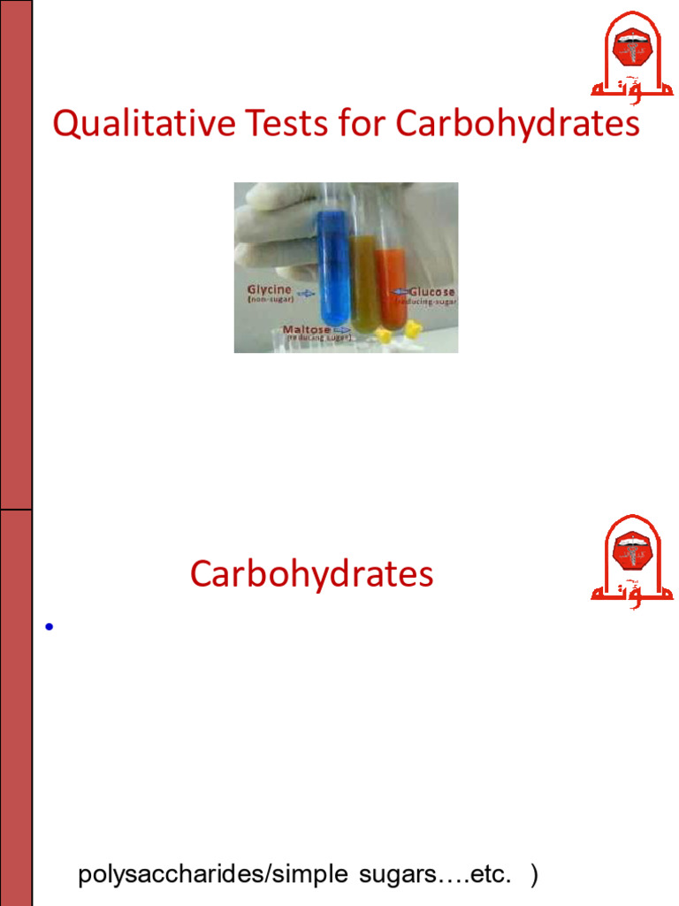 Carbohydrate Detection Tests Overview | PDF | Carbohydrates ...