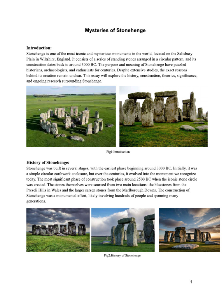 Mysteries of Stonehenge | PDF