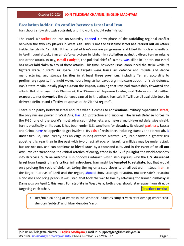 Escalation Ladder-01 | PDF | Iran | Nonviolence