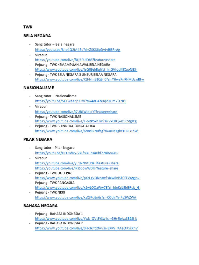 TWK Bela Negara | PDF