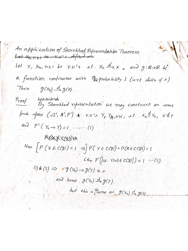 Skorokhod THM 3 | PDF