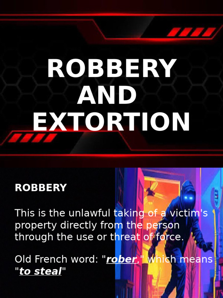 ROBBERIES-Crisis Management | PDF | Extortion | Robbery