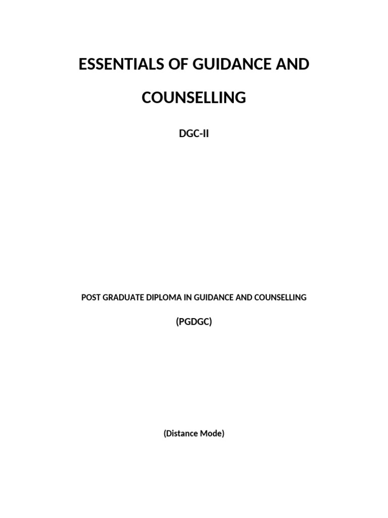 DGC Ii | PDF | Psychotherapy | Psychology