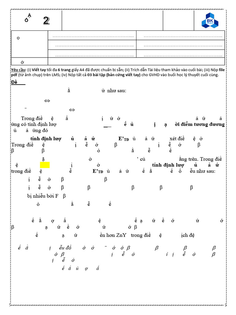 Bài Tập Lớn 2 Ch2113 Hk241 Ver 2 | PDF