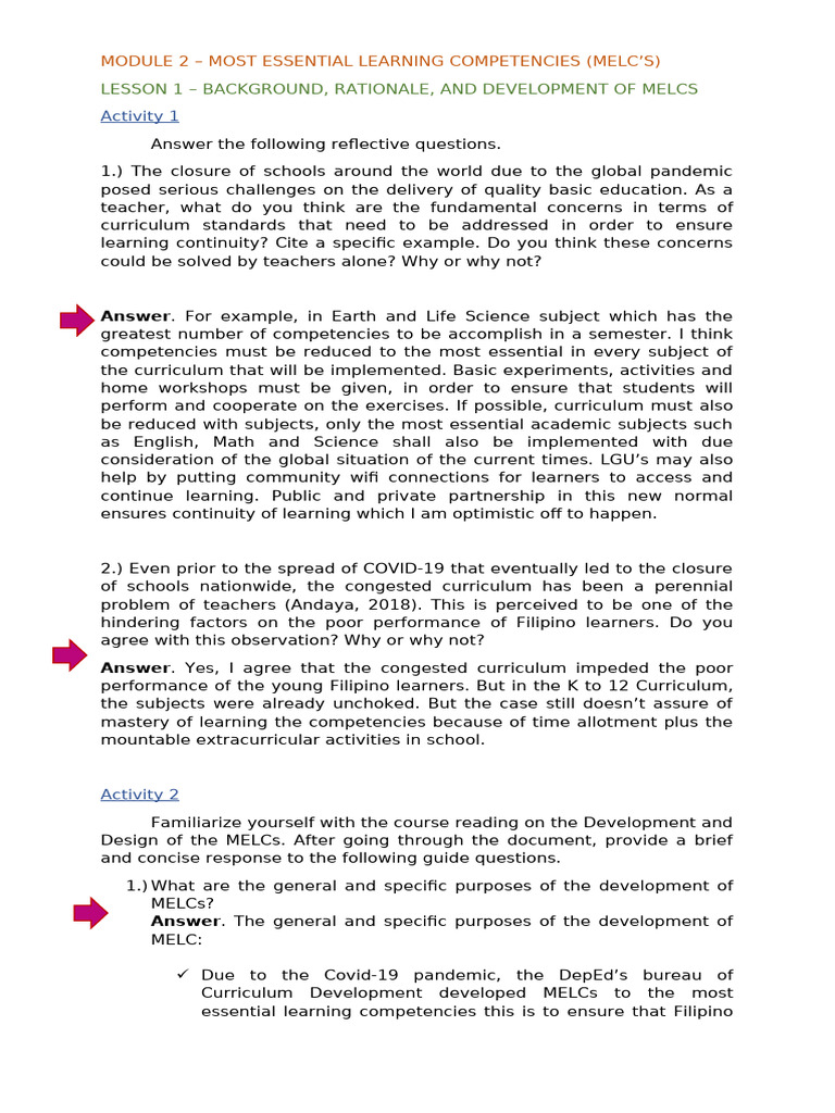 LDM2 - MODULE 2 | PDF | Curriculum | Learning