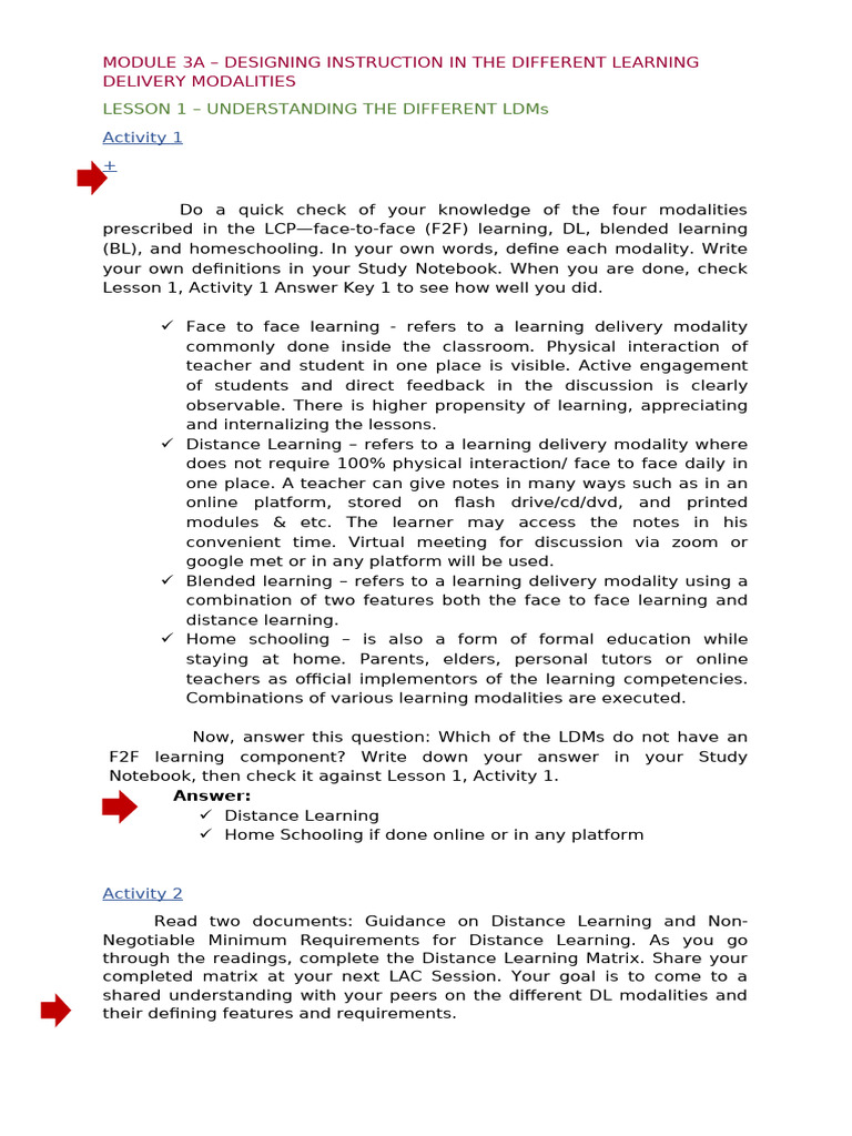 LDM2 - Module 3a 3 | PDF | Educational Assessment | Learning