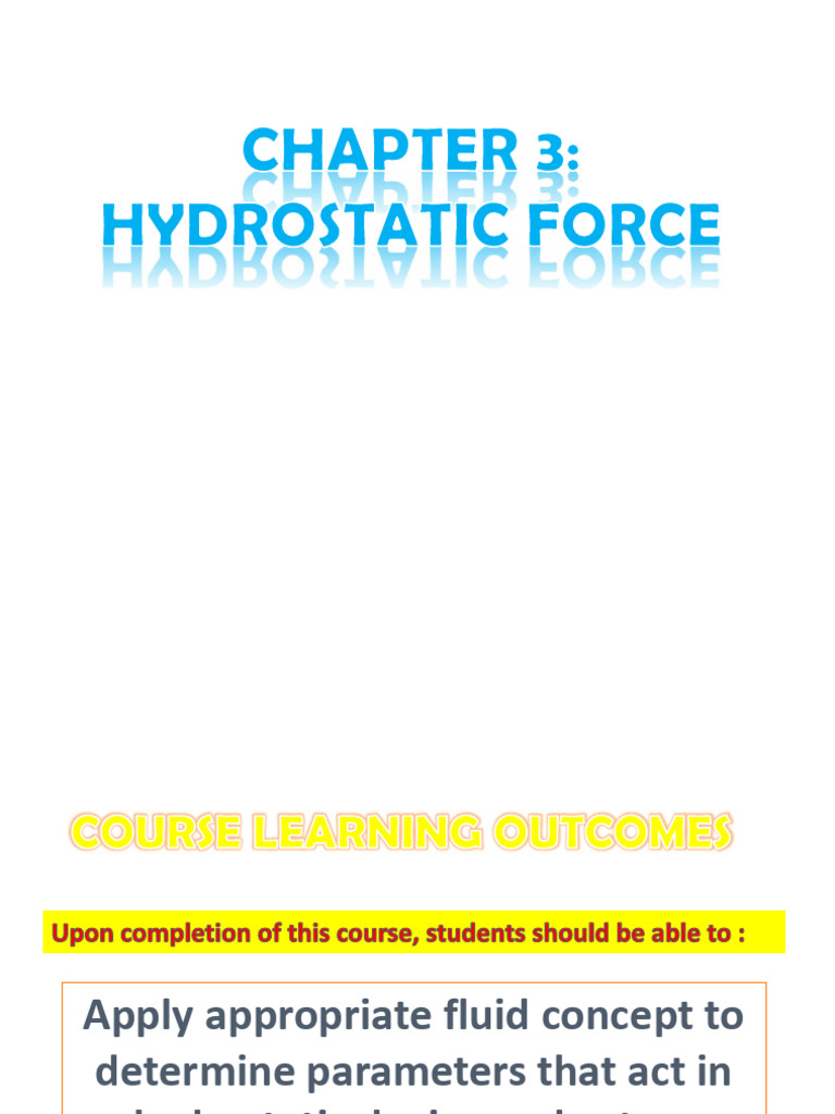 Hydrostatic Forces On Plane Surfaces | PDF | Pressure | Soft Matter