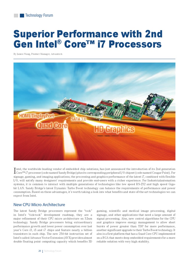 2nd Gen Intel Core I7 Processors | PDF | Central Processing Unit | Computer Hardware