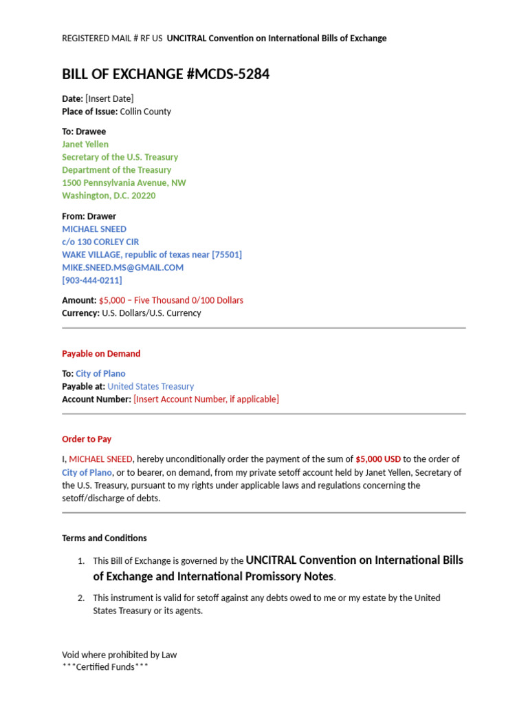 Bill of Exchange | PDF