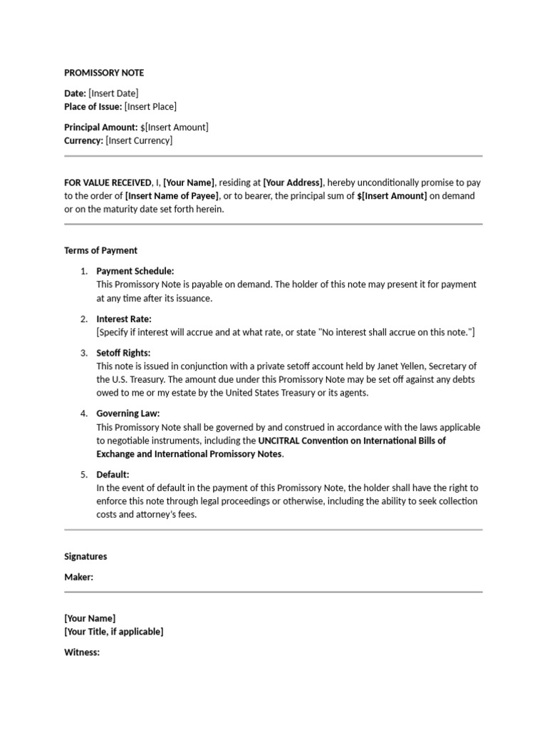 Promissory Note | PDF