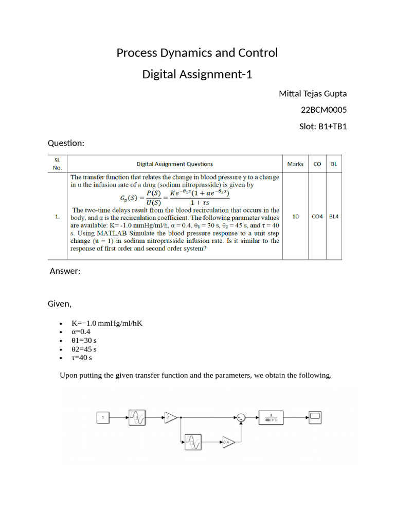 Process Dynamics and Control | PDF