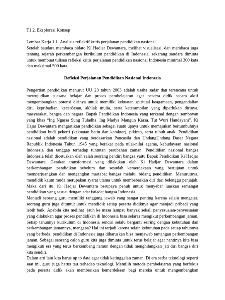 T1 Eksplorasi Konsep Filosofi Pendidikan | PDF