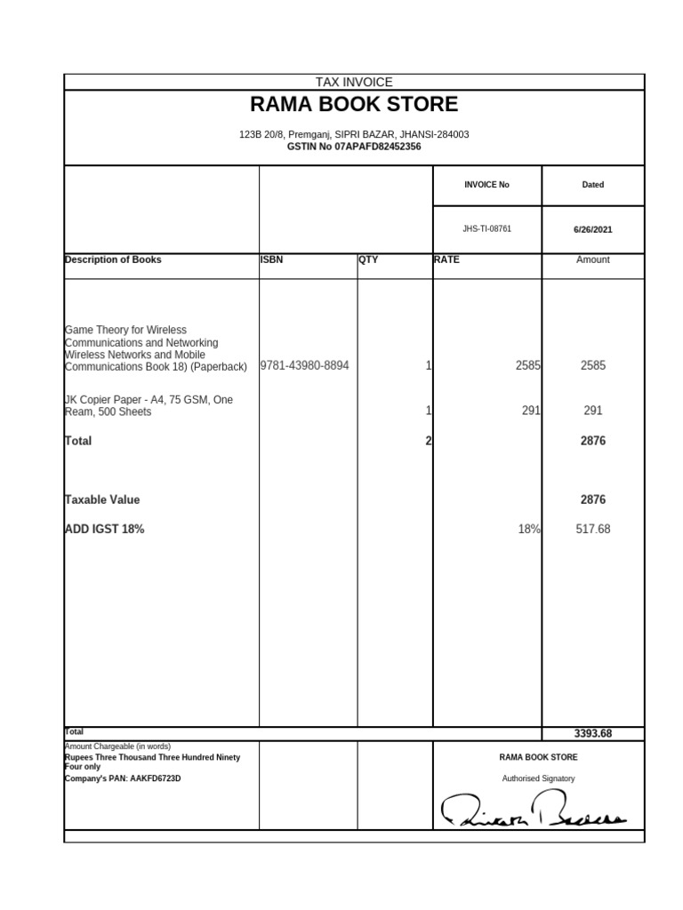 GST Invoice Formats and Samples | PDF | Sales | Taxation