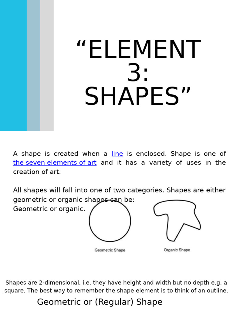 Elements of Art Shape Form and Value | PDF | Shape | Rectangle