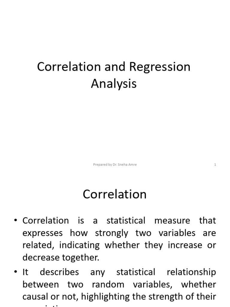 Correlation & Regression Analysis Guide | PDF | Linear Regression | Coefficient Of Determination