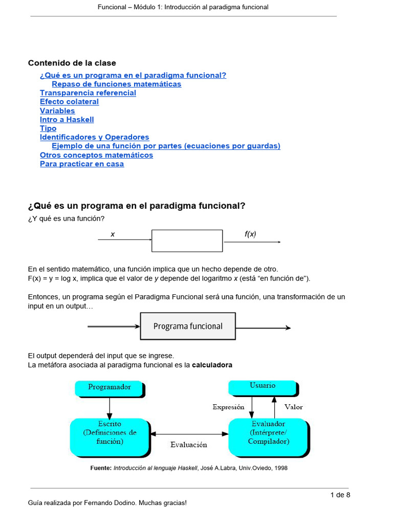 Funcional - Módulo 1 - Intro Al Paradigma | PDF | Programacion Funcional | Lenguaje de programación