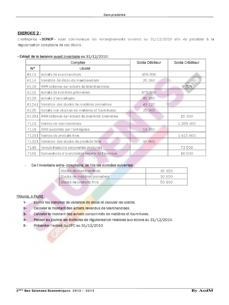 Régularisation en comptabilité | PDF