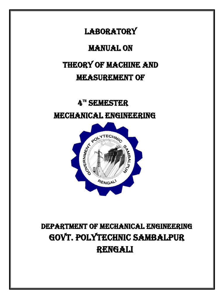 Measurement Lab Manual for Machines | PDF | Gear | Mechanical Engineering