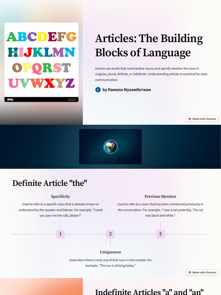 Articles The Building Blocks of Language | PDF | Grammatical Number | Word