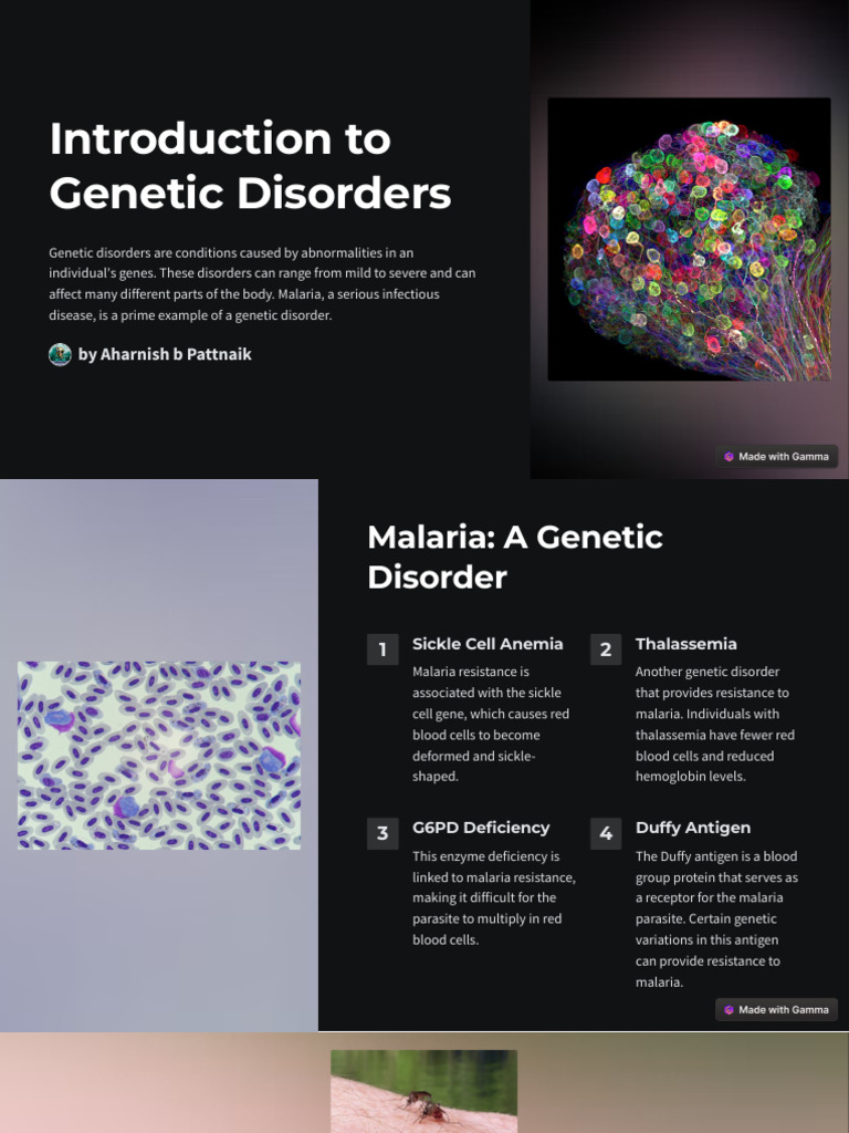 Introduction To Genetic Disorders | PDF | Malaria | Immunology