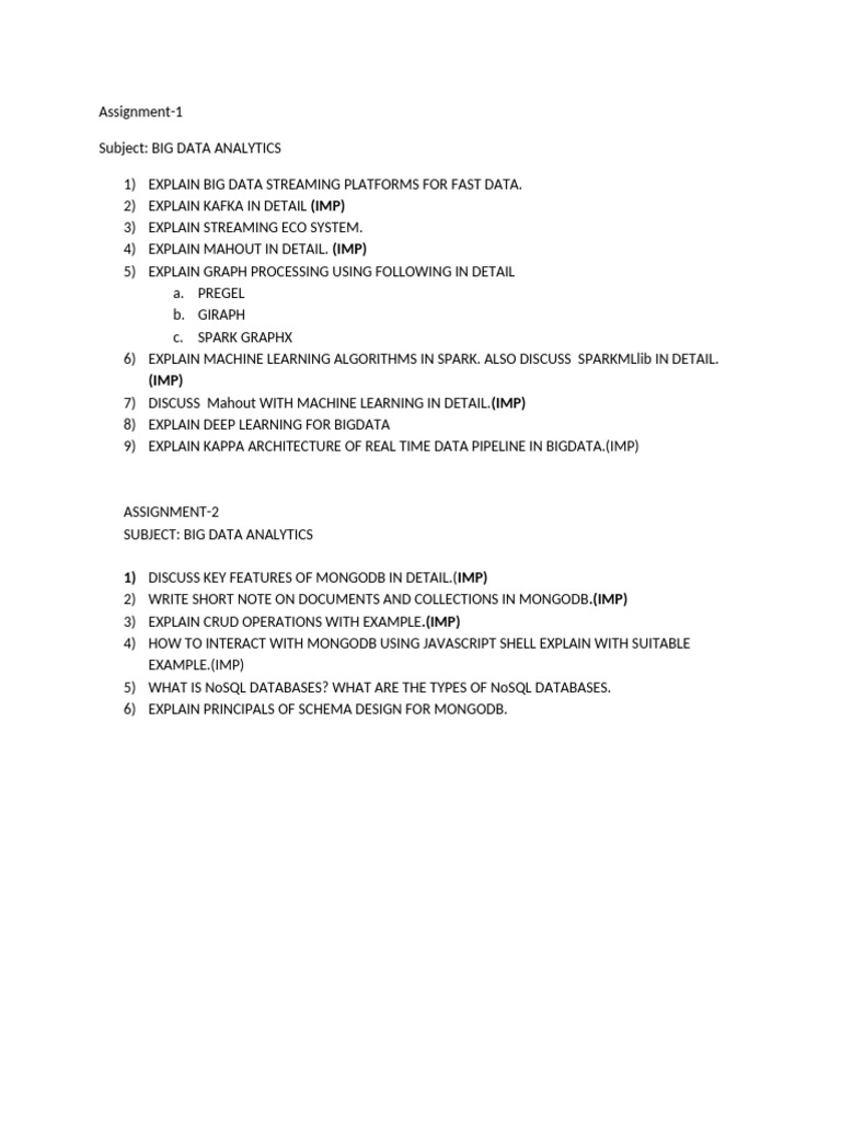 BigData Assignment | PDF