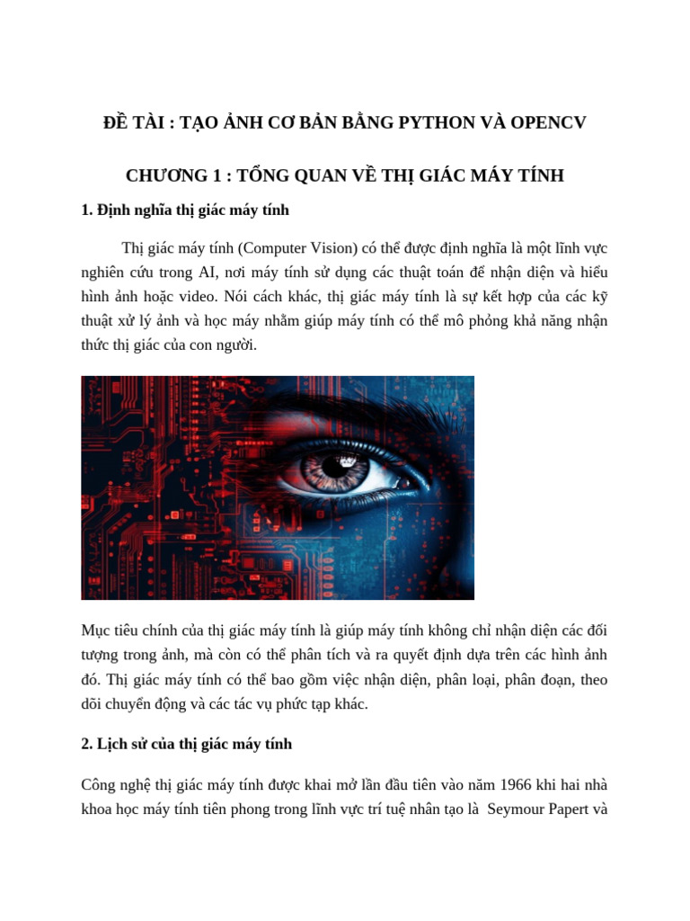 Tao Anh Bang OpenCV With Theory | PDF