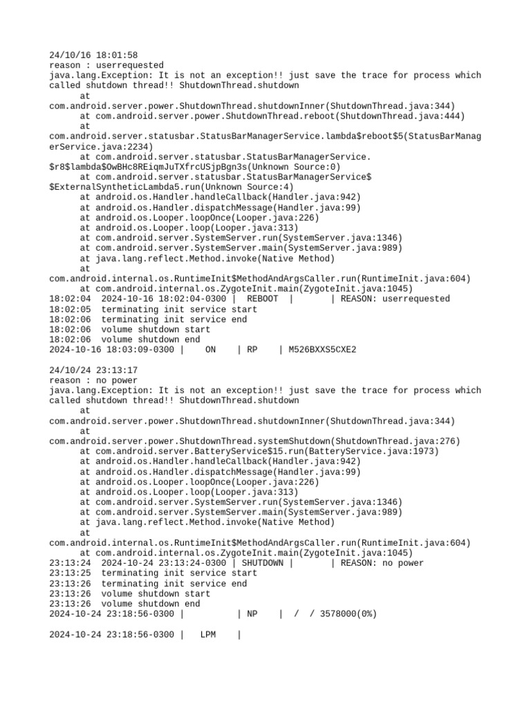 Power Off Reset Reason Backup Pdf Java Programming Language
