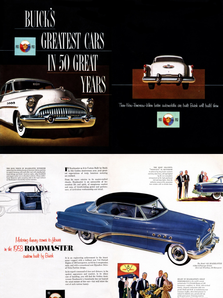 Buicks Greatest Cars in 50 Great Years 1953 | PDF