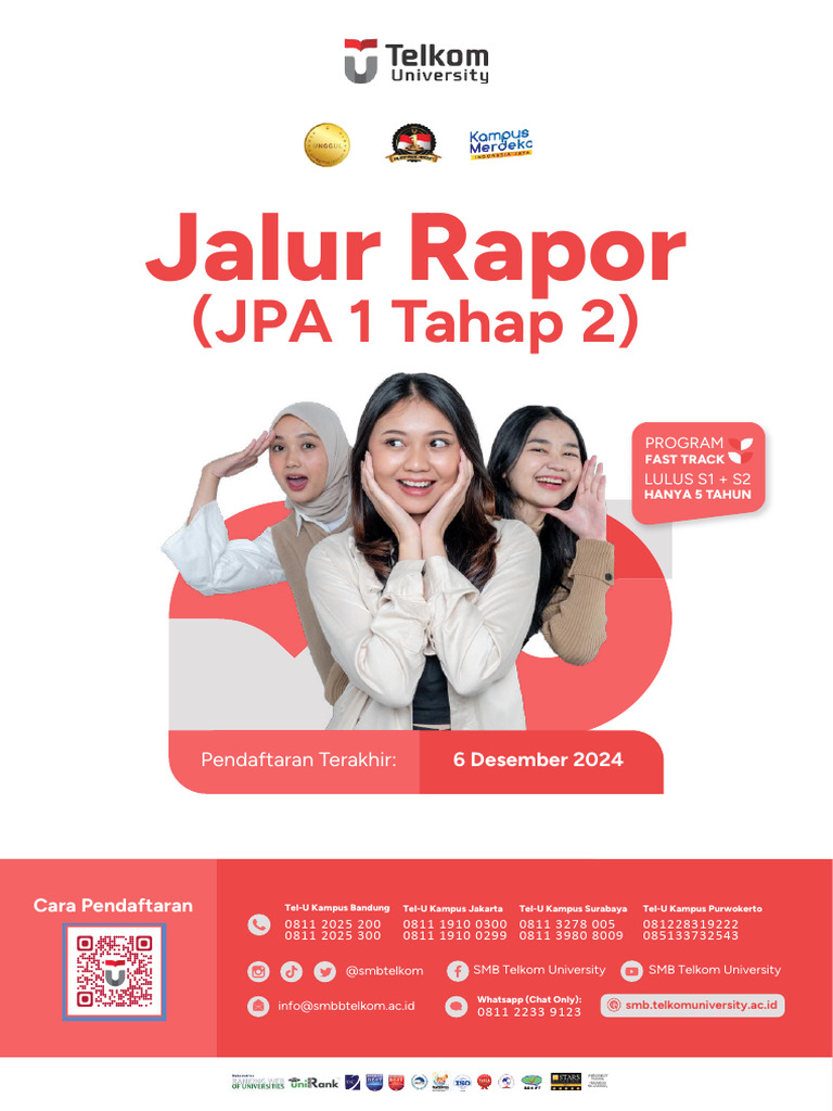 Brosur JPA 1 Tahap 2 Telkom University 2025 | PDF | Teknologi & Rekayasa