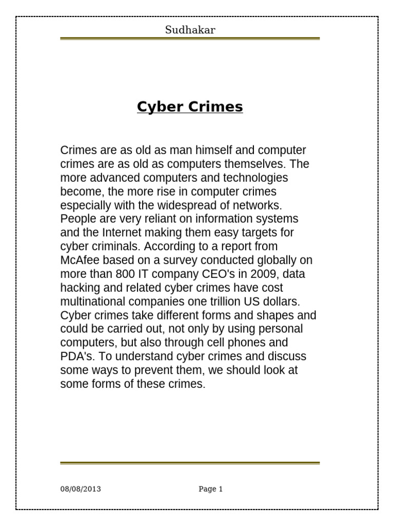 Assignment | PDF | Cybercrime | Security