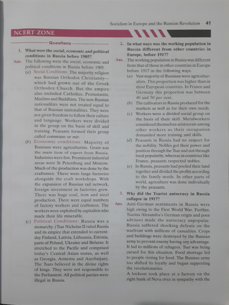 Russia's Social, Economic, and Political Conditions Pre-1905 | PDF ...