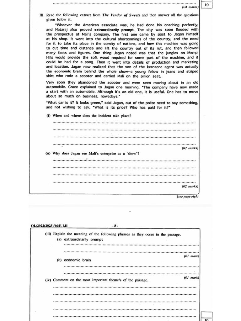 Vendor (Past Paper 2016,2019,2022) | PDF