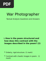 War Photographer - Sample Annotations | PDF | Poetry