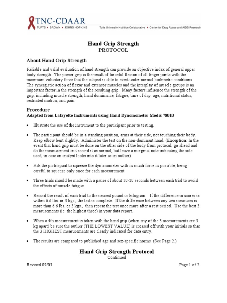 Hand Grip Strength | PDF | Hand | Kilogram